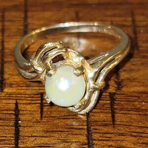 Jewelry | Vintage 14k Pure Yellow Gold Solitaire Pearl Kimberly Ring ...